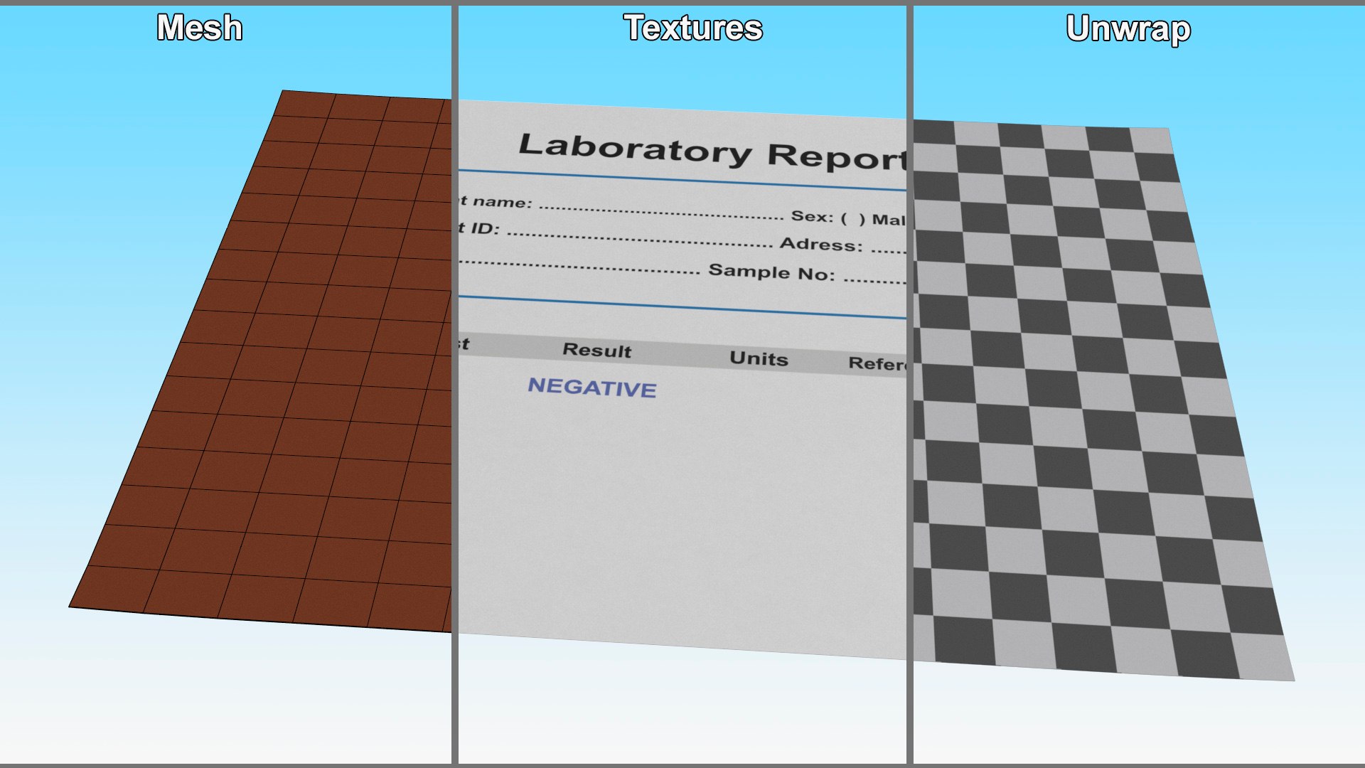 3D Laboratory HIV Report Form Positive - TurboSquid 2394936