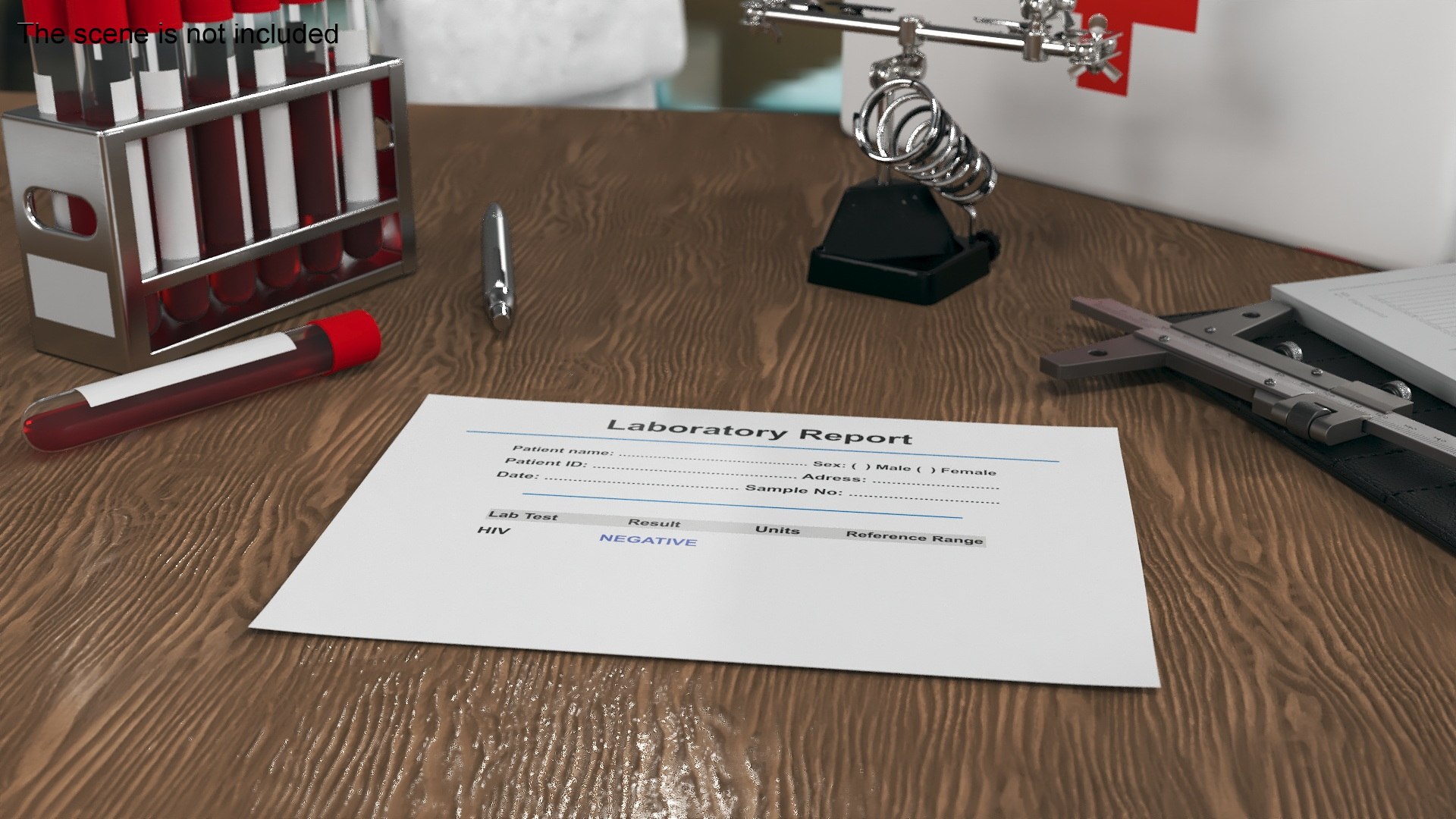 3D Laboratory HIV Report Form Positive - TurboSquid 2394936