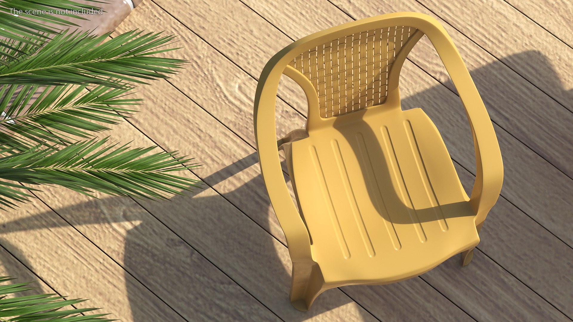 Monoblock Plastic Chair With Armrest Brown Model - TurboSquid 1828098