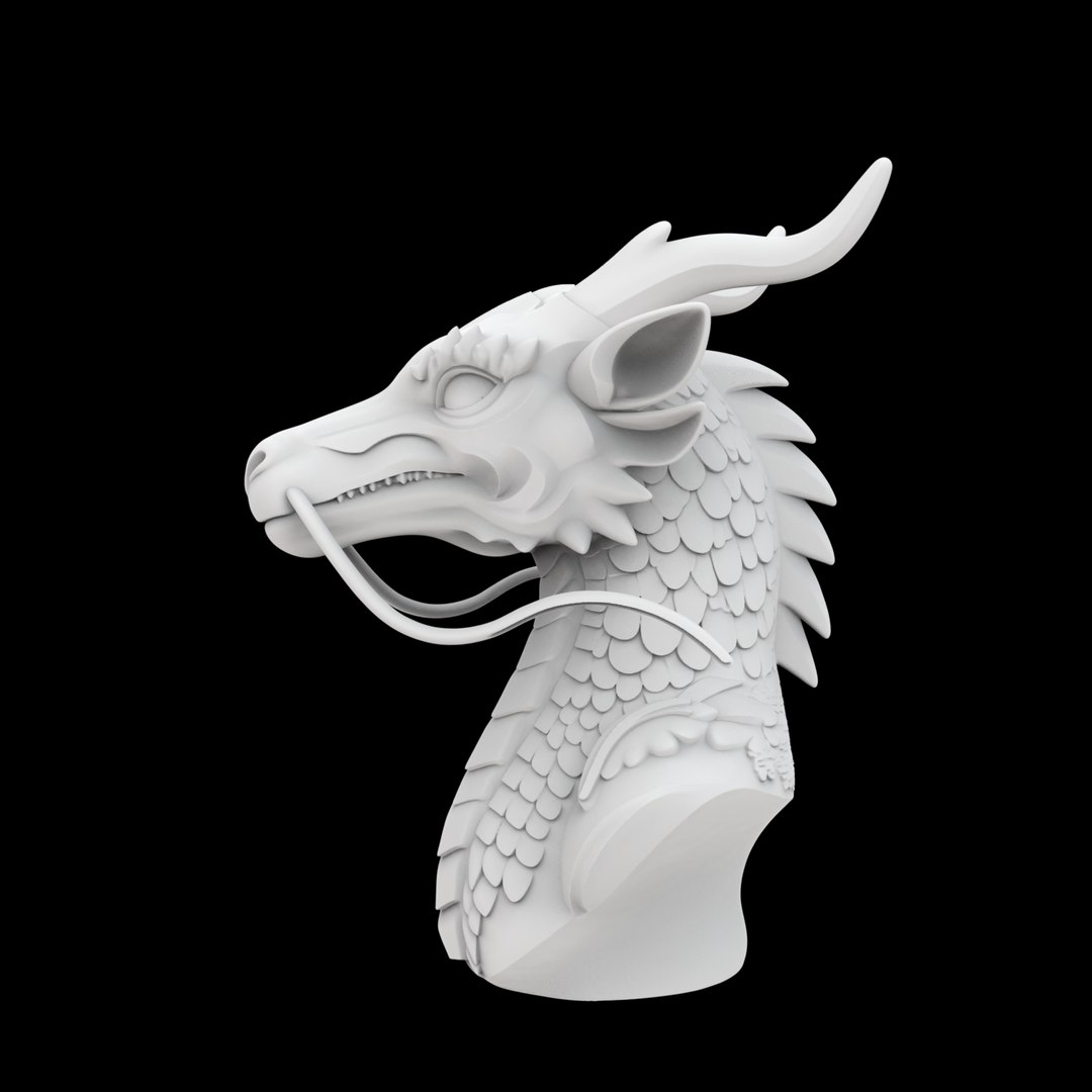 Serpentine Eastern Dragon Head Bust 3D Print Model 3D - TurboSquid 2487196