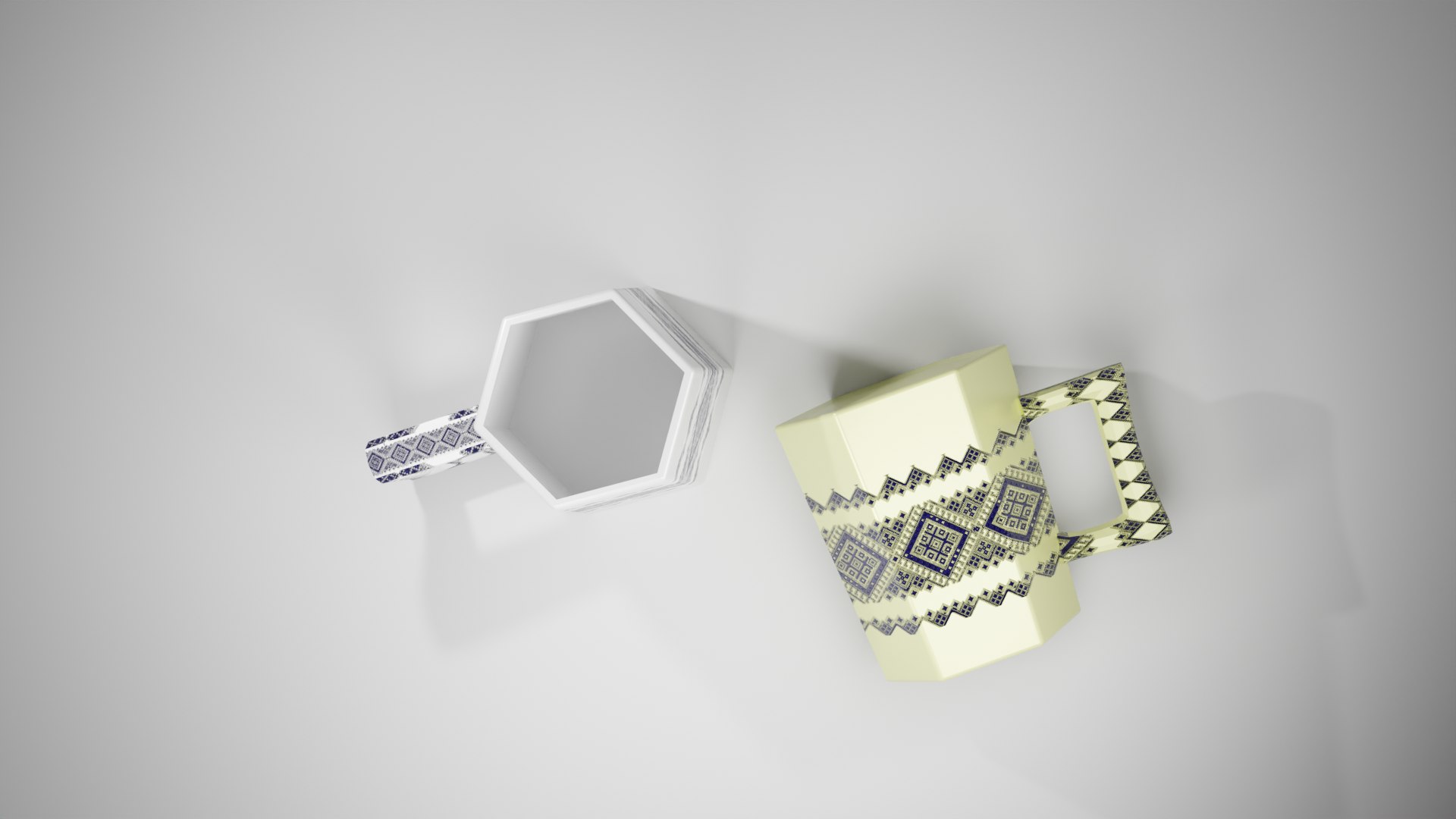 Two-color Mosaic Ceramic Mug 3D Model - TurboSquid 2233585