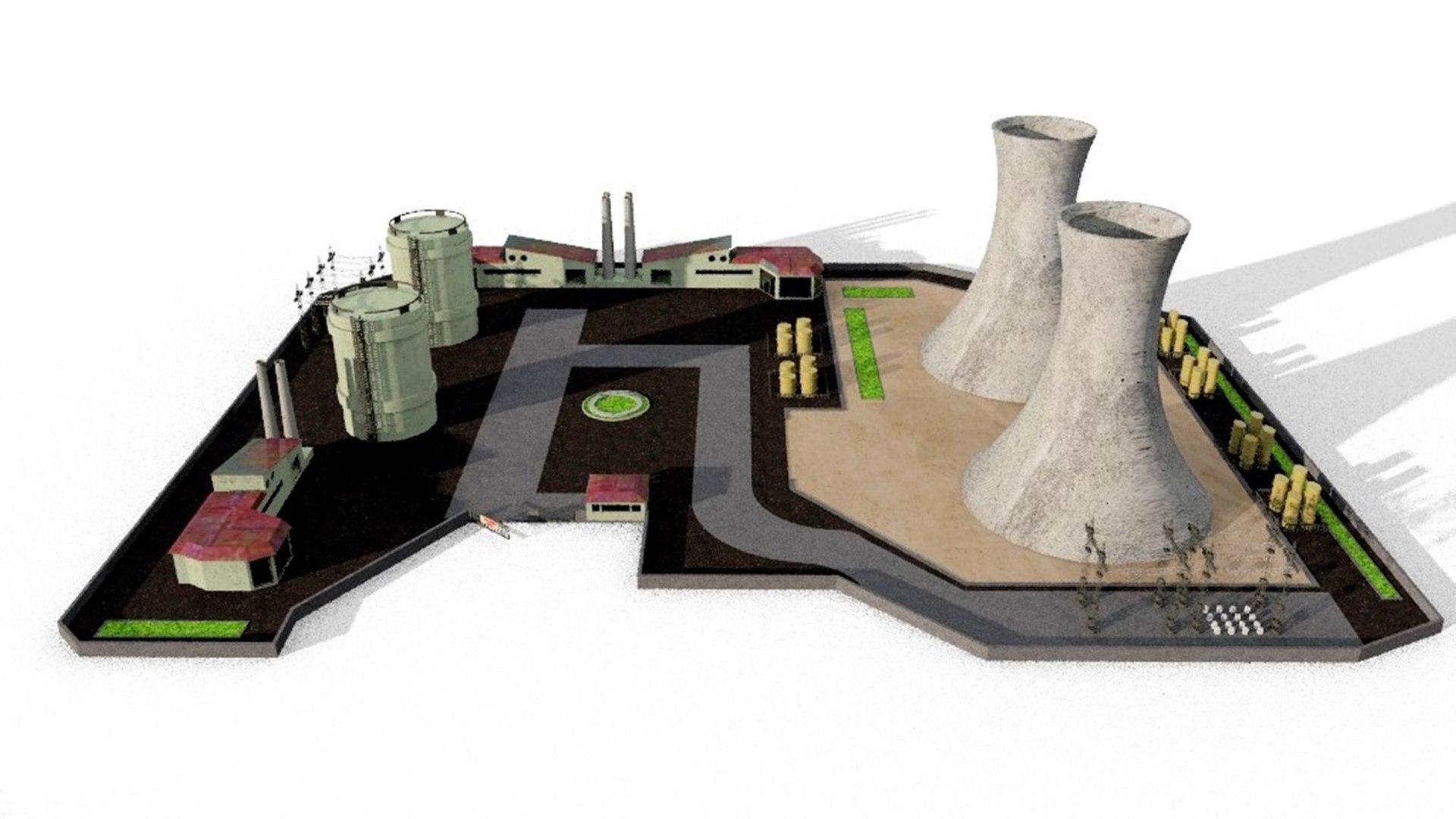 3D Model Power Plant Nuclear Base - TurboSquid 2299948