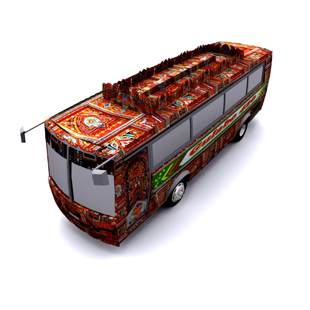 3D Pakistani Bus - TurboSquid 1205506