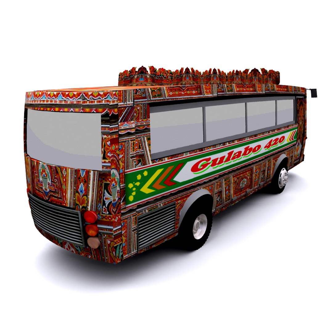3D Pakistani Bus - TurboSquid 1205506