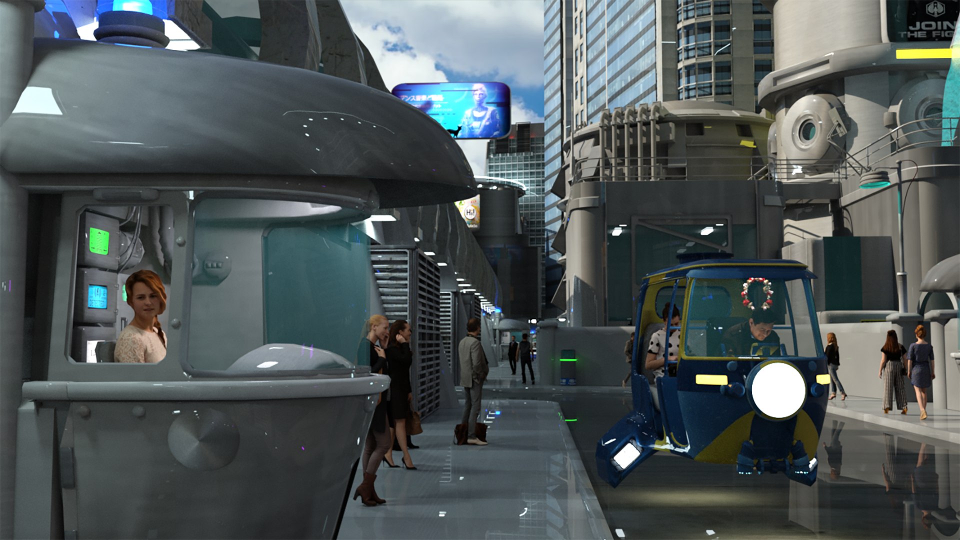 3D Futuristic City Block - TurboSquid 1967757