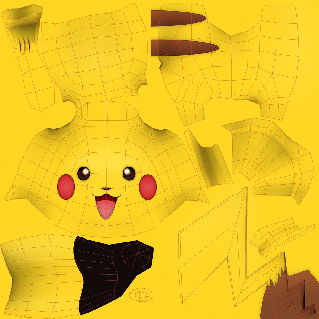 3d Pikachu Pokemon Modeled Model