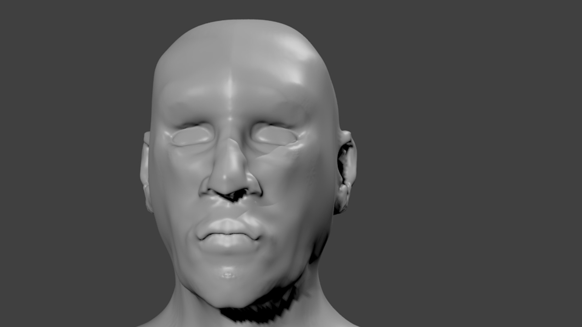 3d obj male upper body