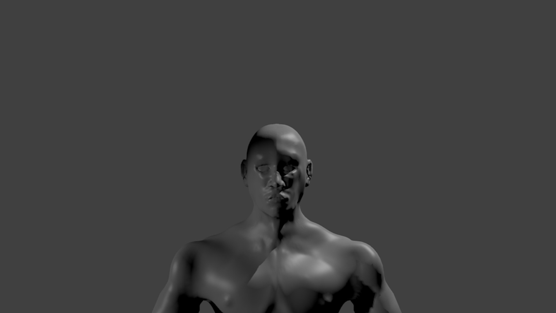 3d obj male upper body
