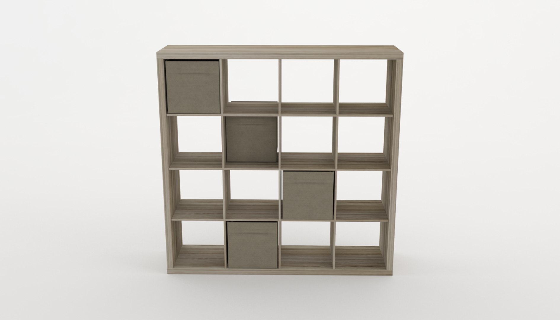 3D 4x4 Bookshelf Storage Boxes Model - TurboSquid 1414978