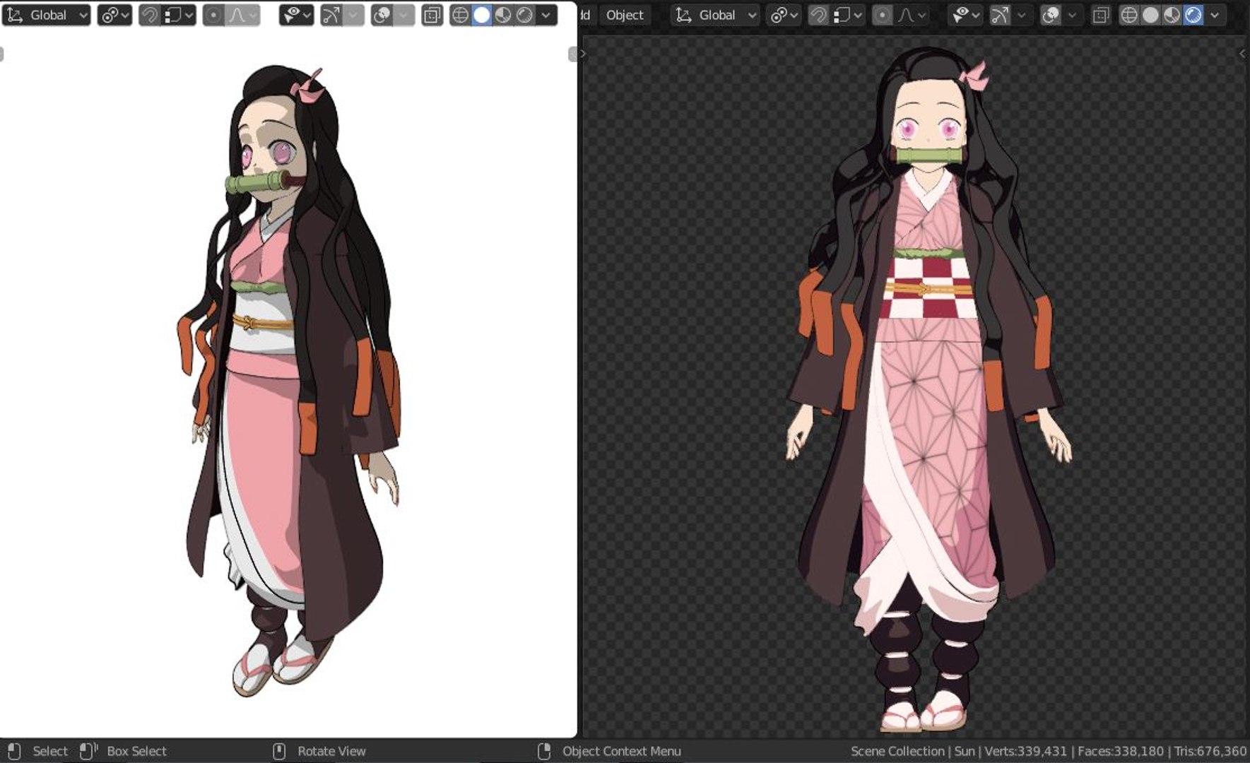 Nezuko Kimetsu Yaiba Slayer 3D - TurboSquid 1481519