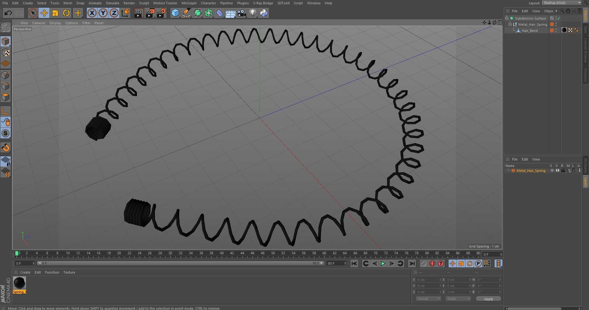 Metal Hair Spring 3D Model - TurboSquid 2161966