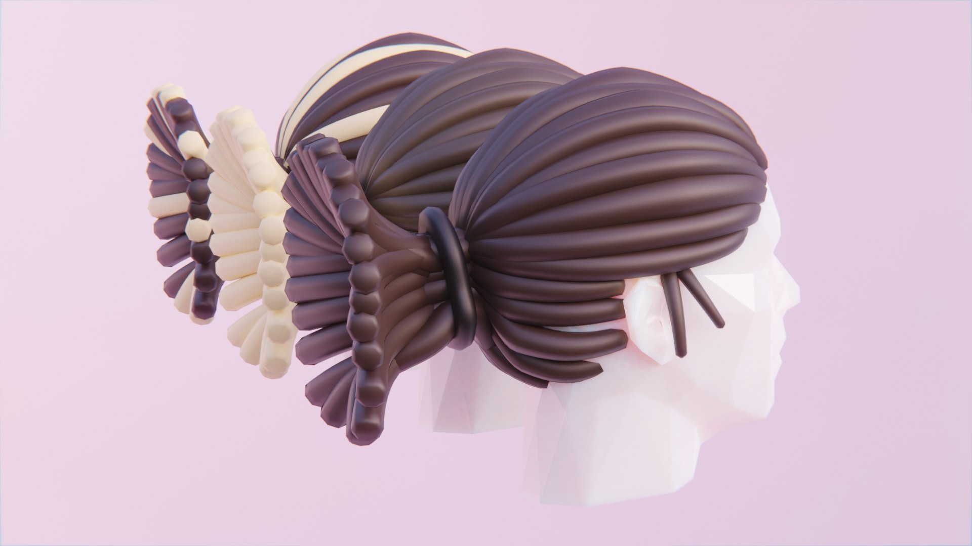 Free 3D Toon Dreadlock Ponytail Hairstyle Model - TurboSquid 1828694