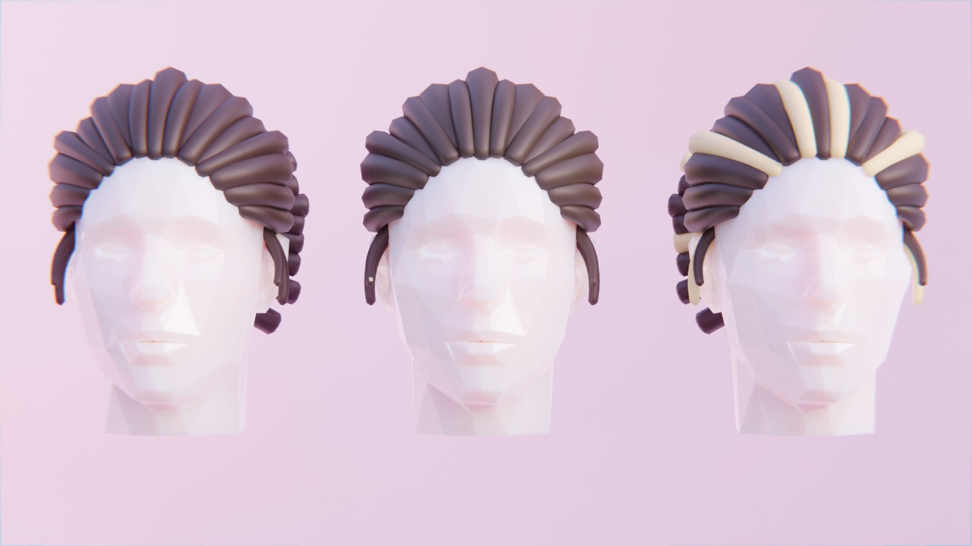 Free 3D Toon Dreadlock Ponytail Hairstyle Model - TurboSquid 1828694