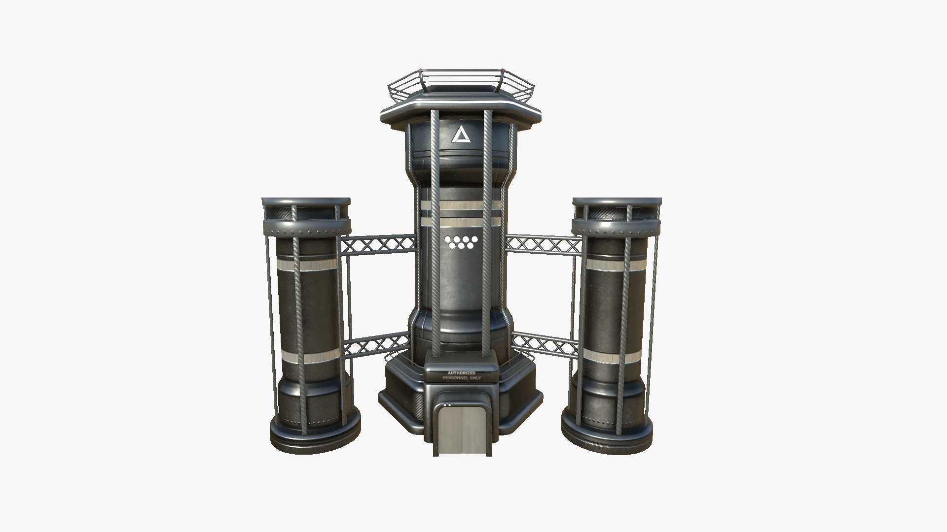 3D SciFi Facility A09 Dark Metal - Sci Fi Exterior Design Model ...