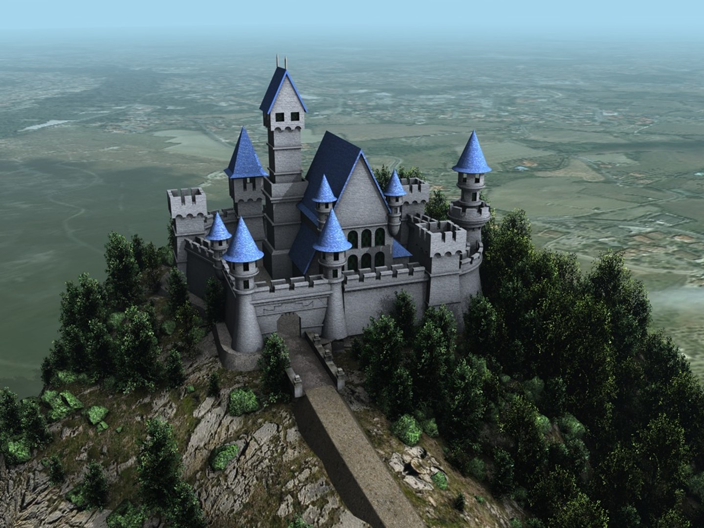 3ds Max Medieval Castle Scene