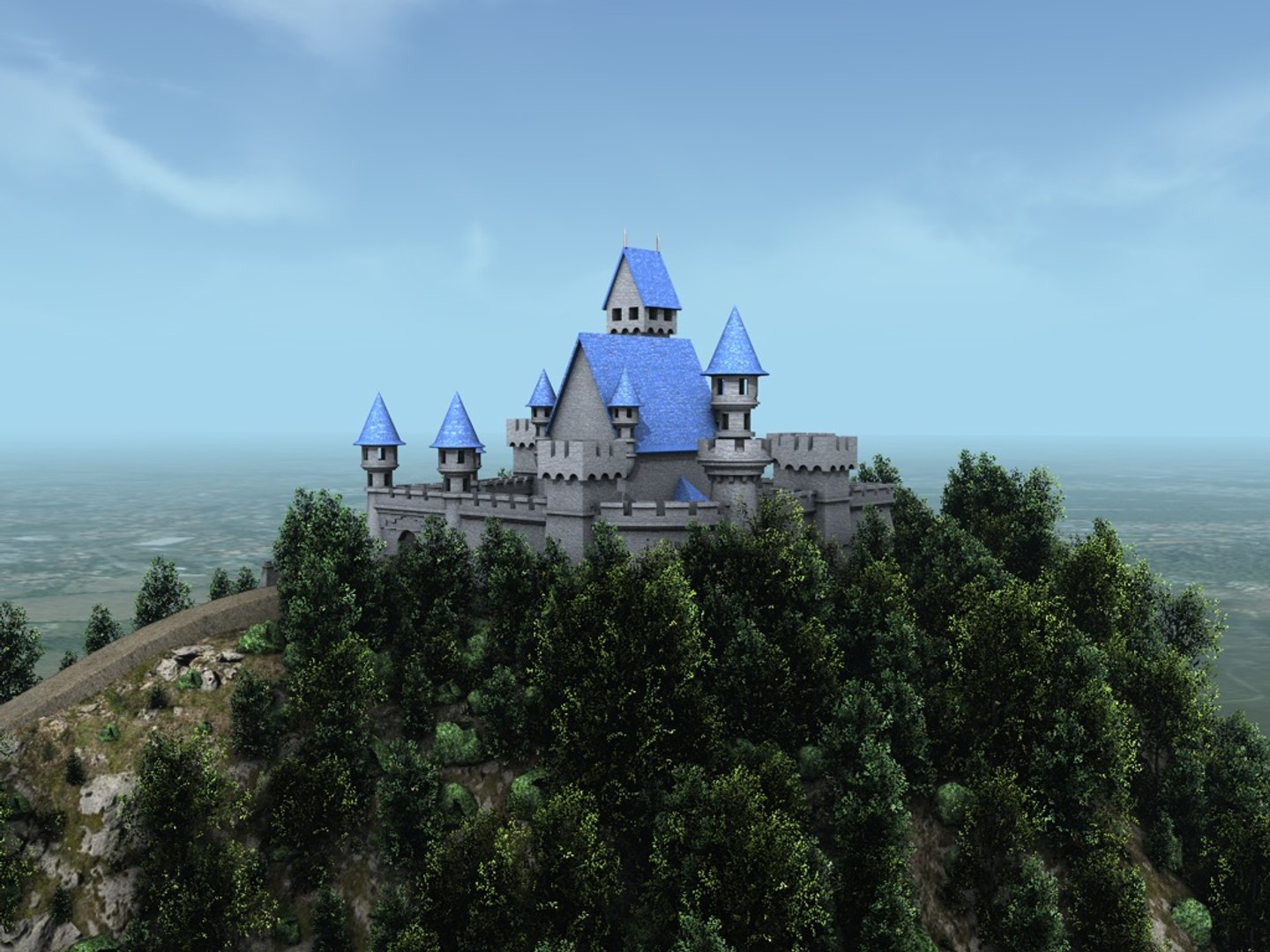 3ds Max Medieval Castle Scene