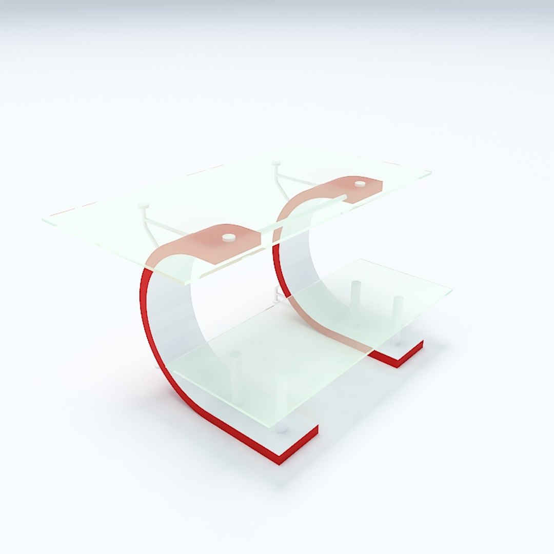 3D realistic glass table design - TurboSquid 1320561