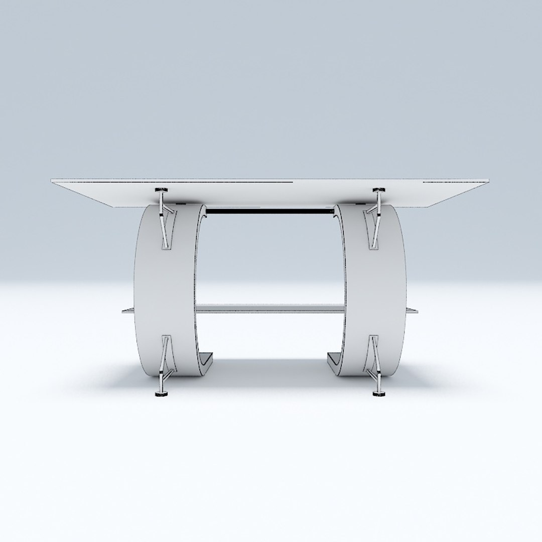 3D realistic glass table design - TurboSquid 1320561