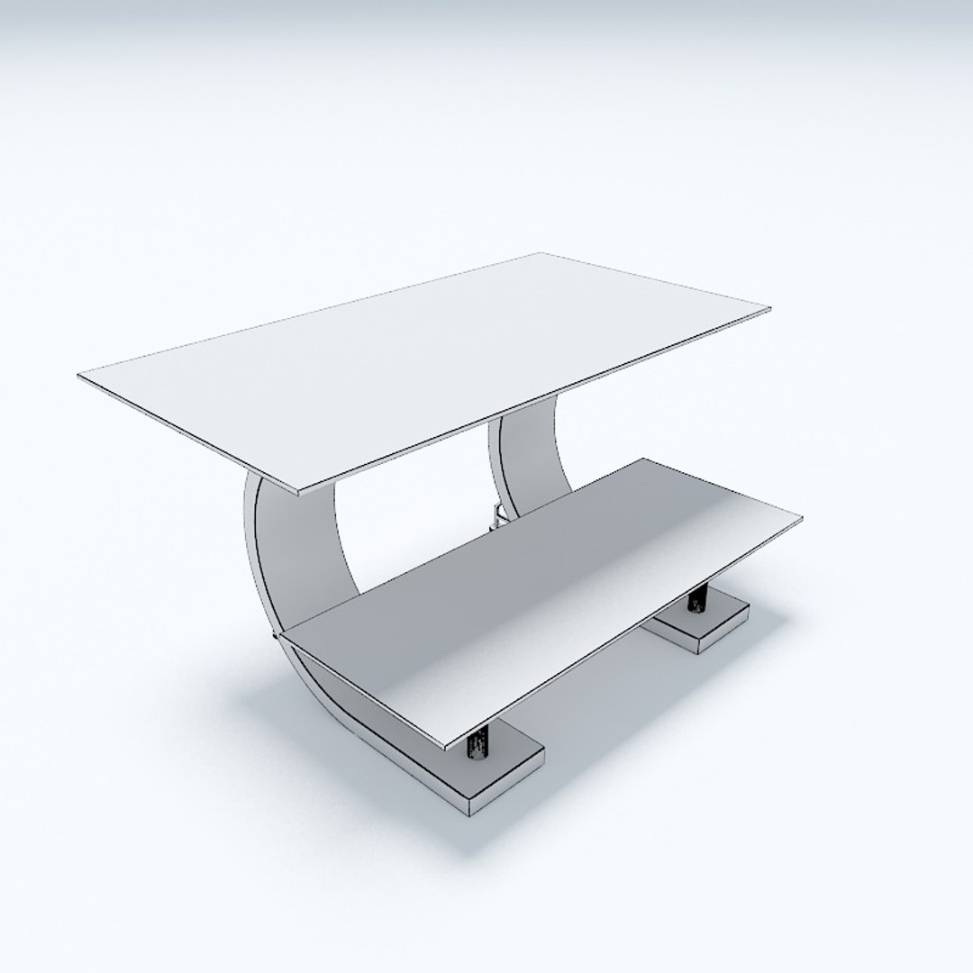 3D realistic glass table design - TurboSquid 1320561