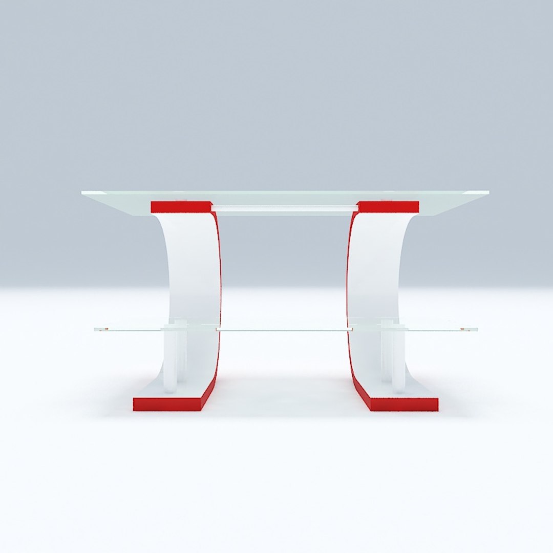 3D realistic glass table design - TurboSquid 1320561