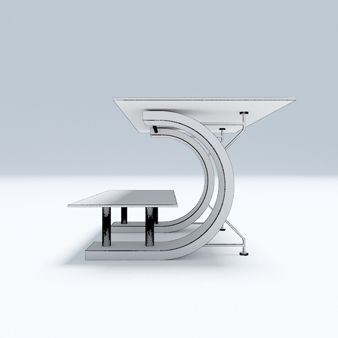 3D realistic glass table design - TurboSquid 1320561