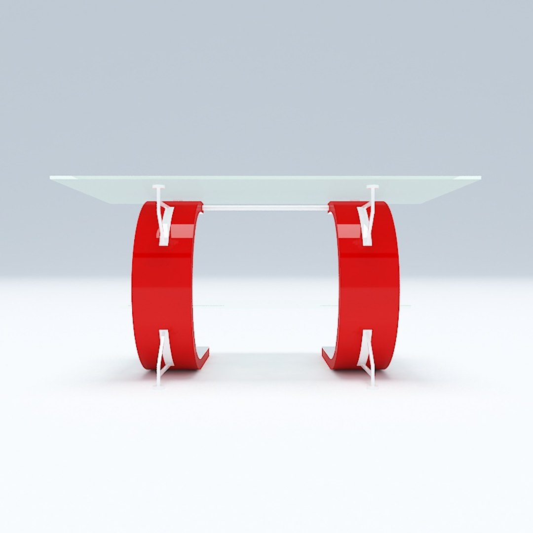 3D realistic glass table design - TurboSquid 1320561