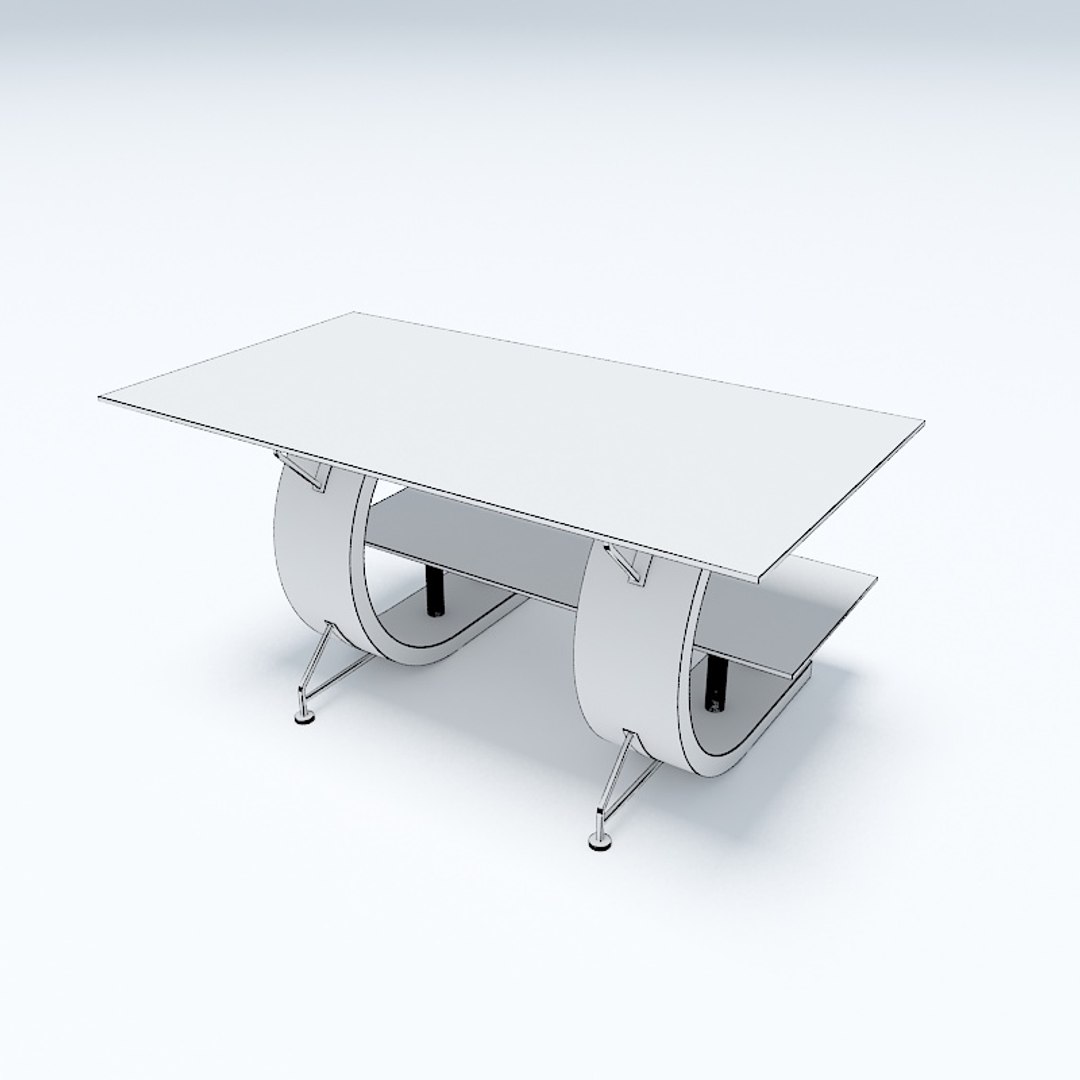 3D realistic glass table design - TurboSquid 1320561
