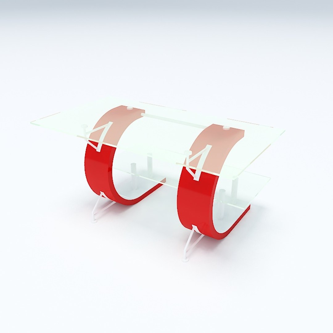 3D realistic glass table design - TurboSquid 1320561