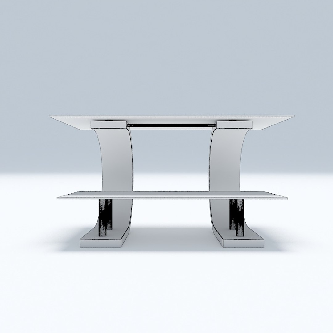 3D realistic glass table design - TurboSquid 1320561