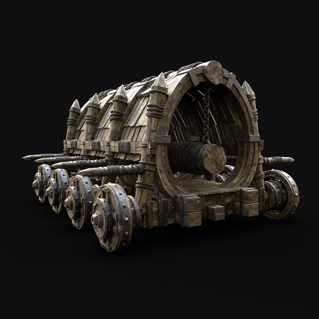 BATTERING RAM MEDIEVAL WAR MACHINE SIEGE ENGINE TANK AAA 3D ...