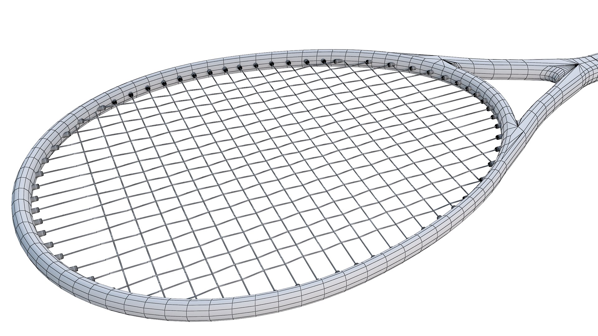 Tennis Racket - Gray 3D Model - TurboSquid 1924271