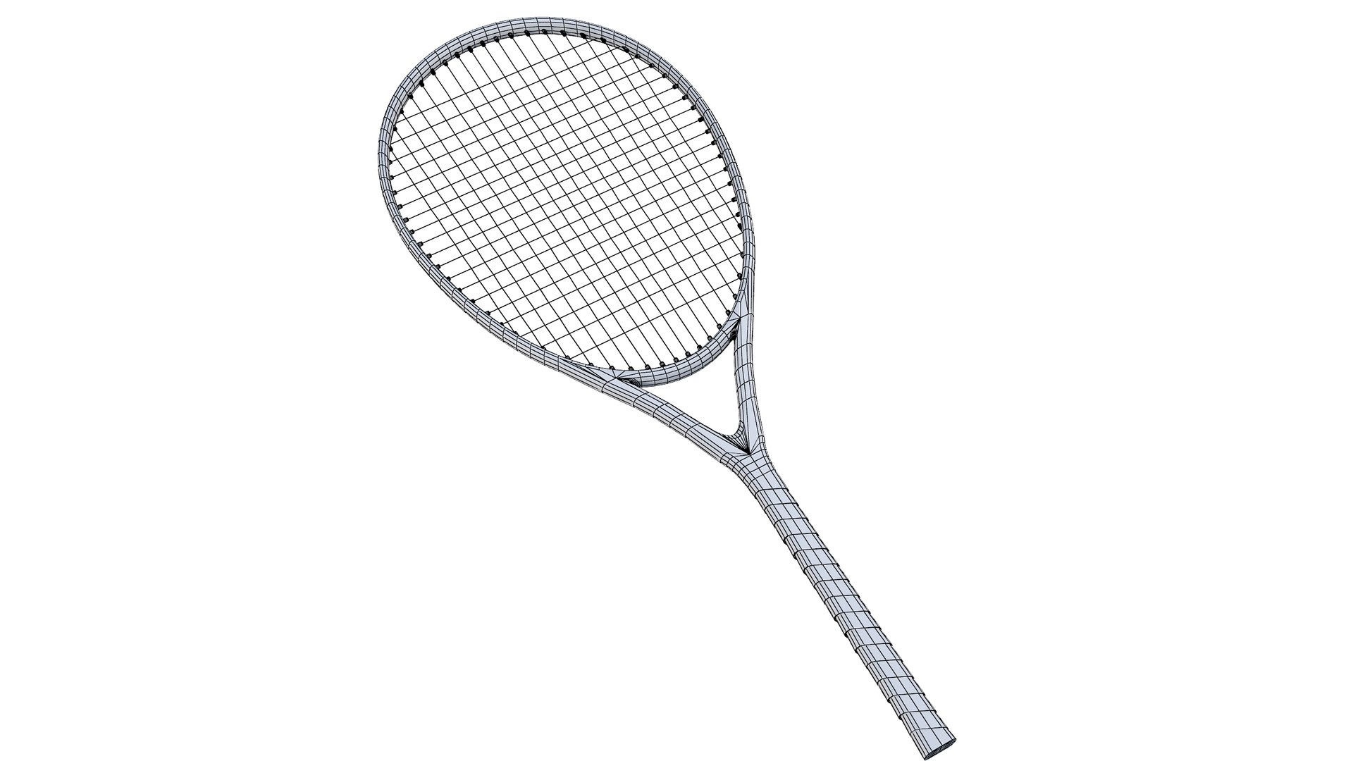 Tennis Racket - Gray 3D Model - TurboSquid 1924271