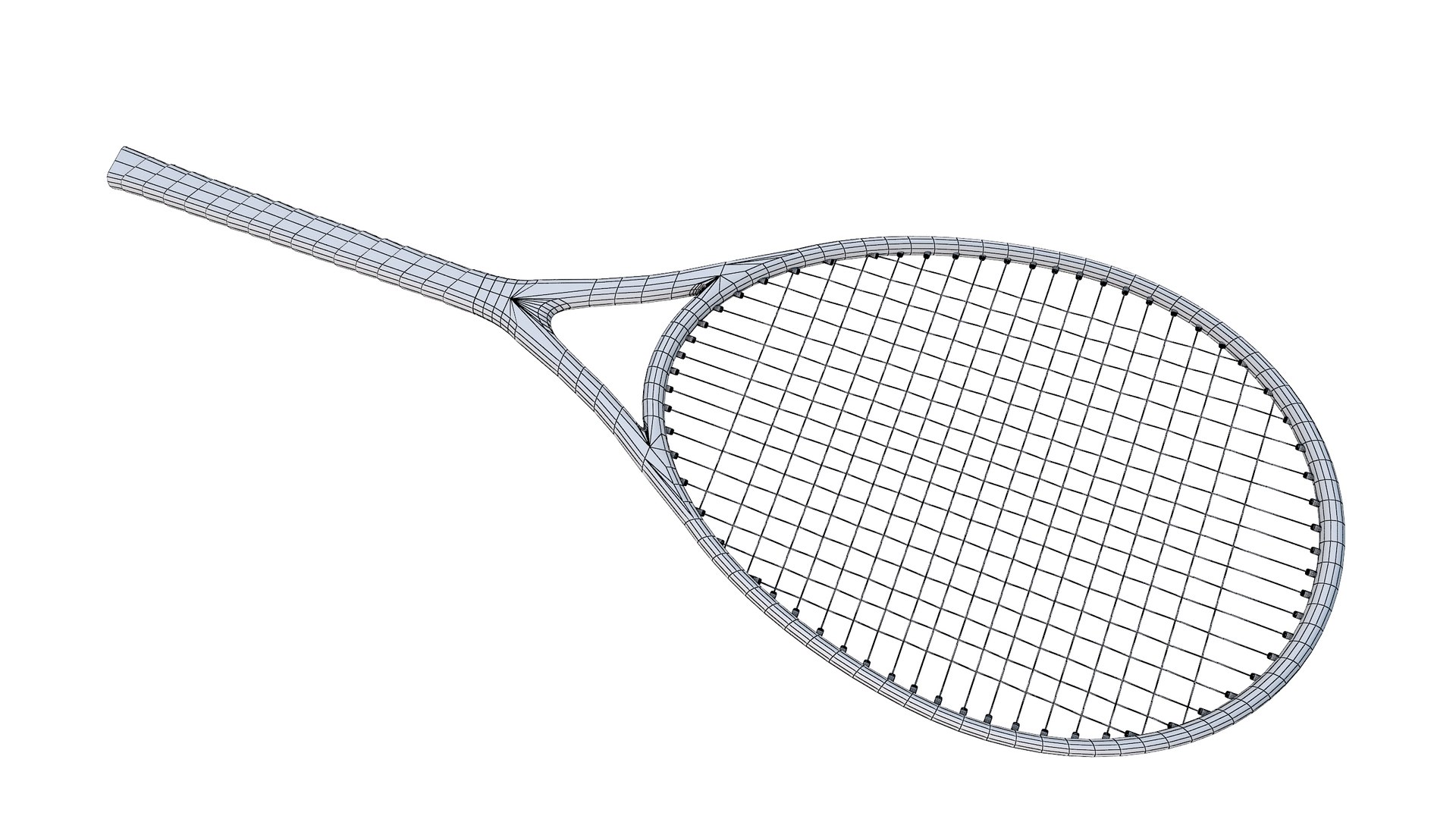 Tennis Racket - Gray 3D Model - TurboSquid 1924271