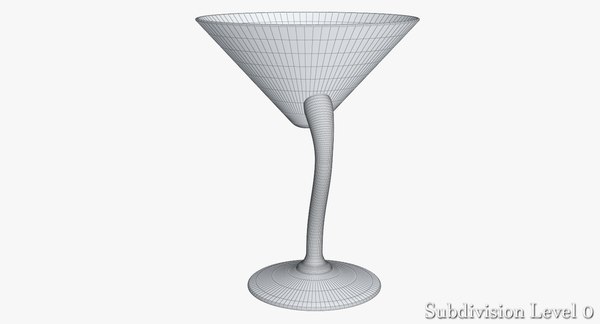 3d long drink glass model