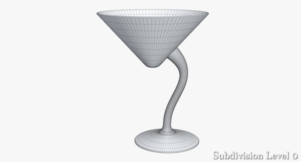 3d long drink glass model