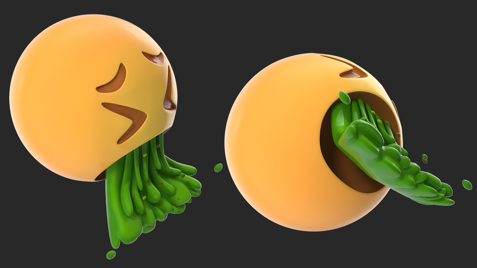 Face Vomiting Emoji 3D - TurboSquid 1530703
