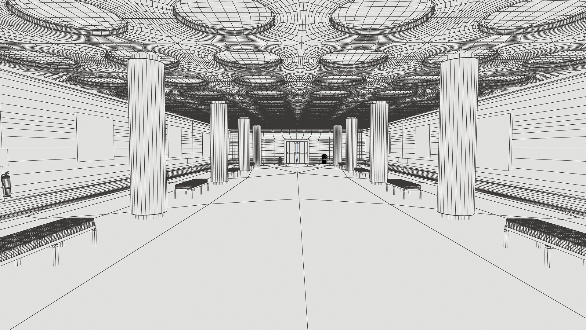 White Museum 3D - TurboSquid 1442338