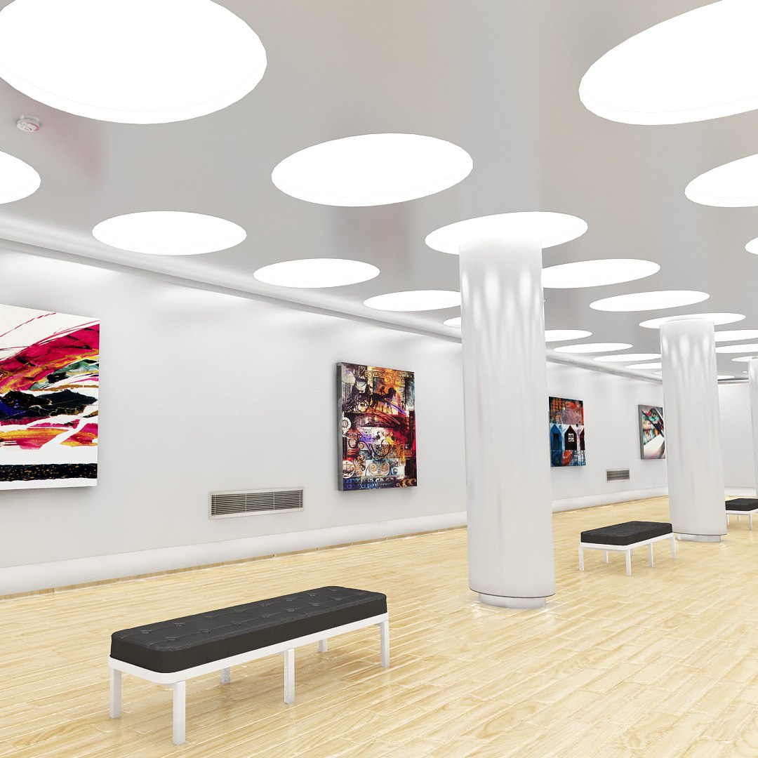 White Museum 3D - TurboSquid 1442338