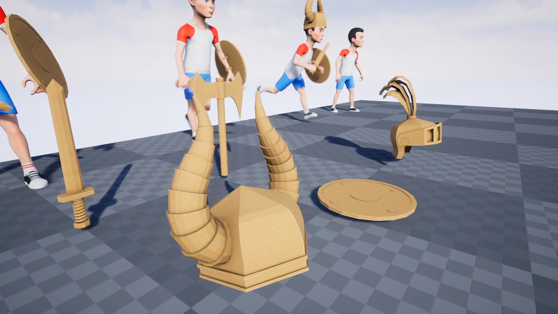 3D stylized character cardboard weapons - TurboSquid 1699189