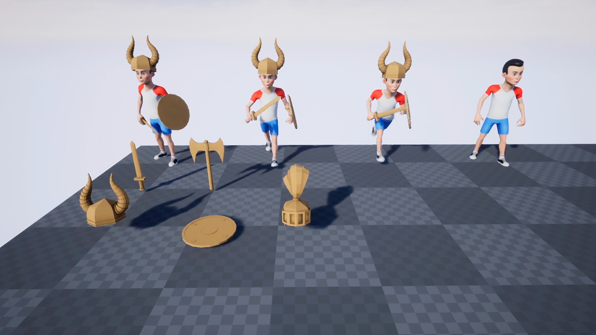 3D stylized character cardboard weapons - TurboSquid 1699189