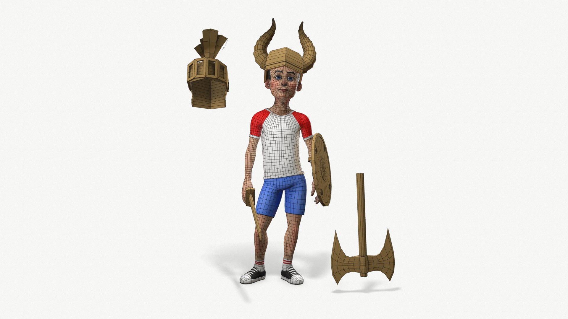 3D stylized character cardboard weapons - TurboSquid 1699189