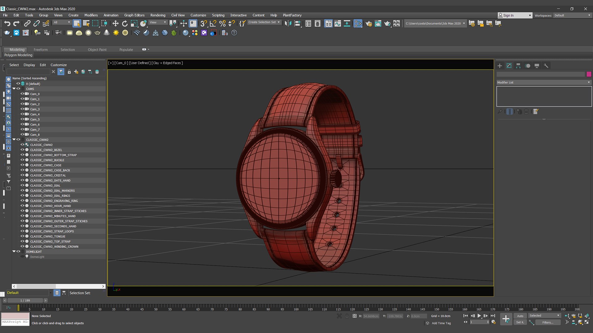3D Classic Closed Wrist Watch 2 Model - TurboSquid 2351715