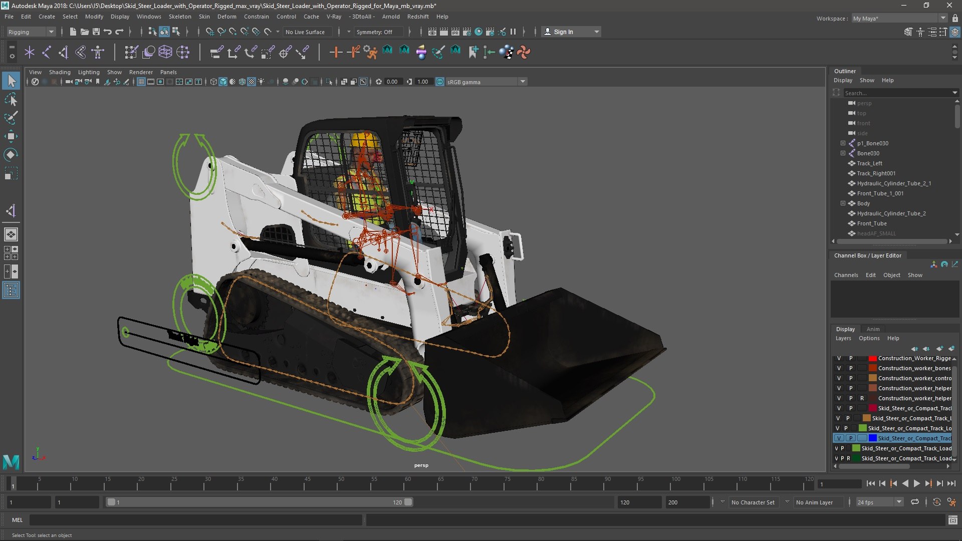 Skid Steer Loader With Operator Rigged For Maya 3D Model - TurboSquid ...