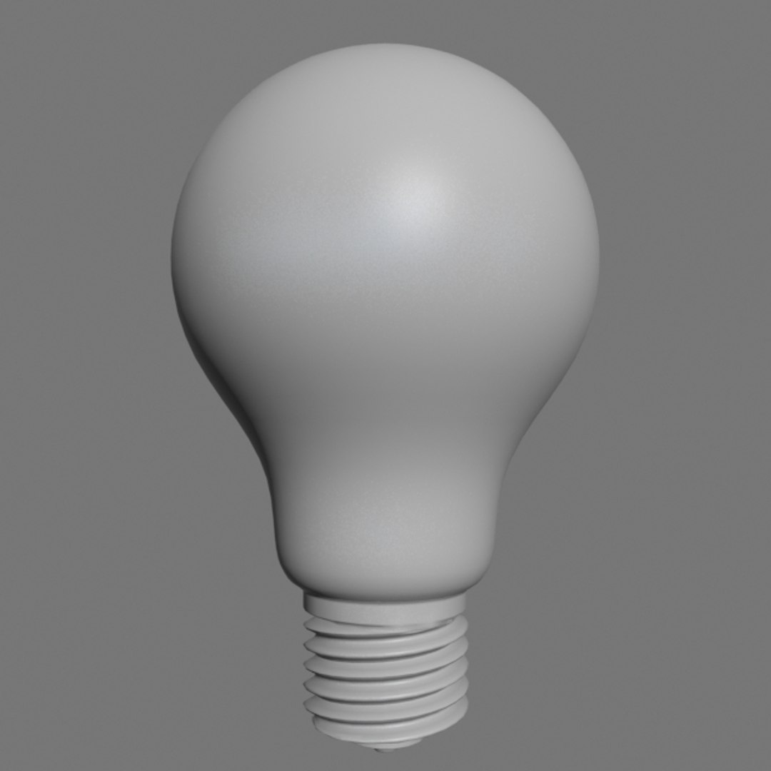 3d model of incandescent light bulb