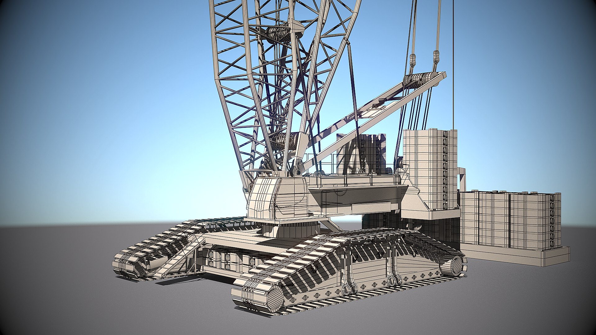 High Crawler Crane 3D Model - TurboSquid 2190943