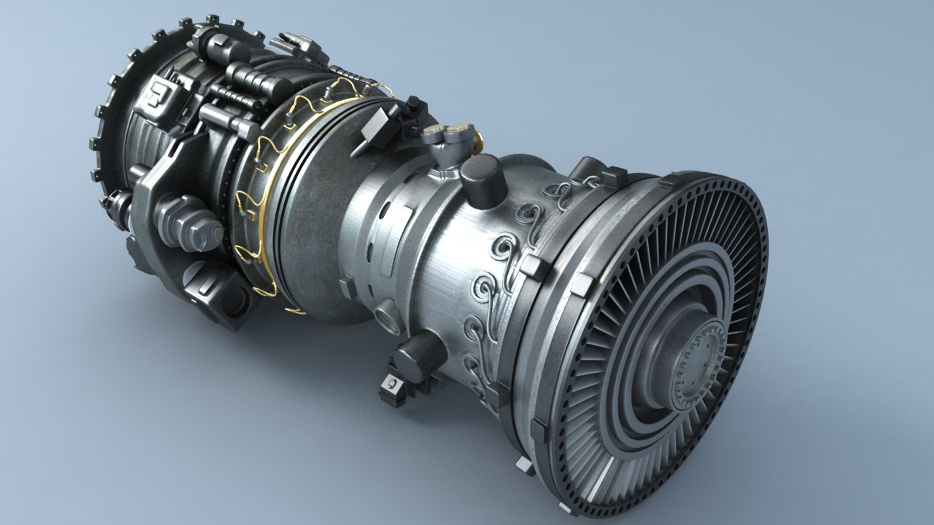 aircraft turbines 3d model