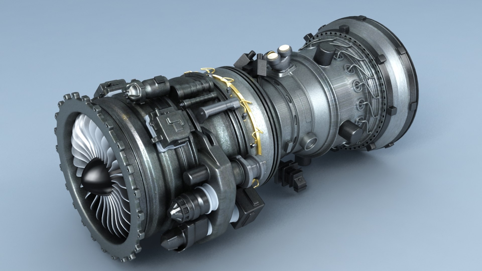 aircraft turbines 3d model