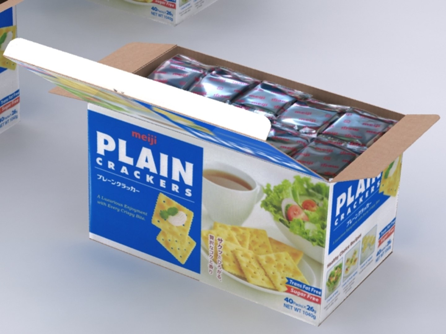 3d meiji cracker box model
