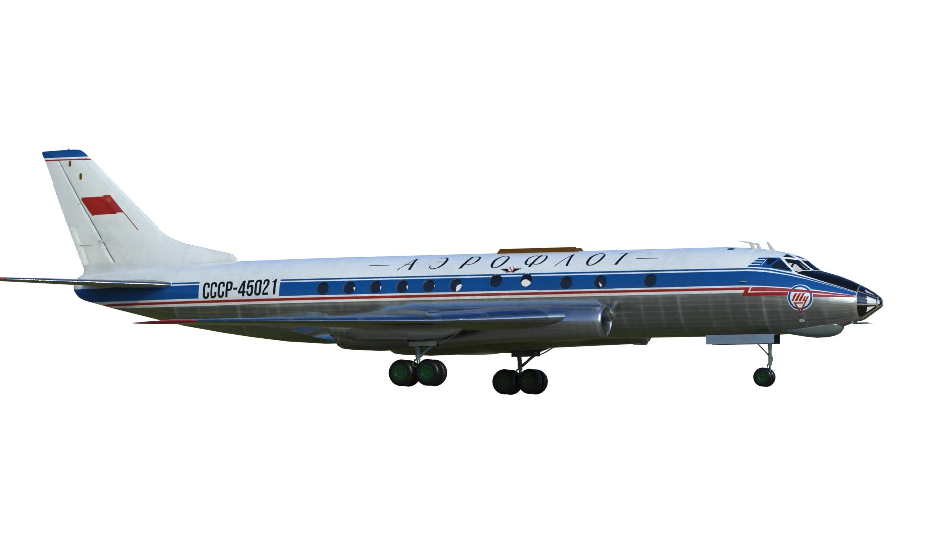 Tupolev Tu-124 Airliner Model - TurboSquid 2187728