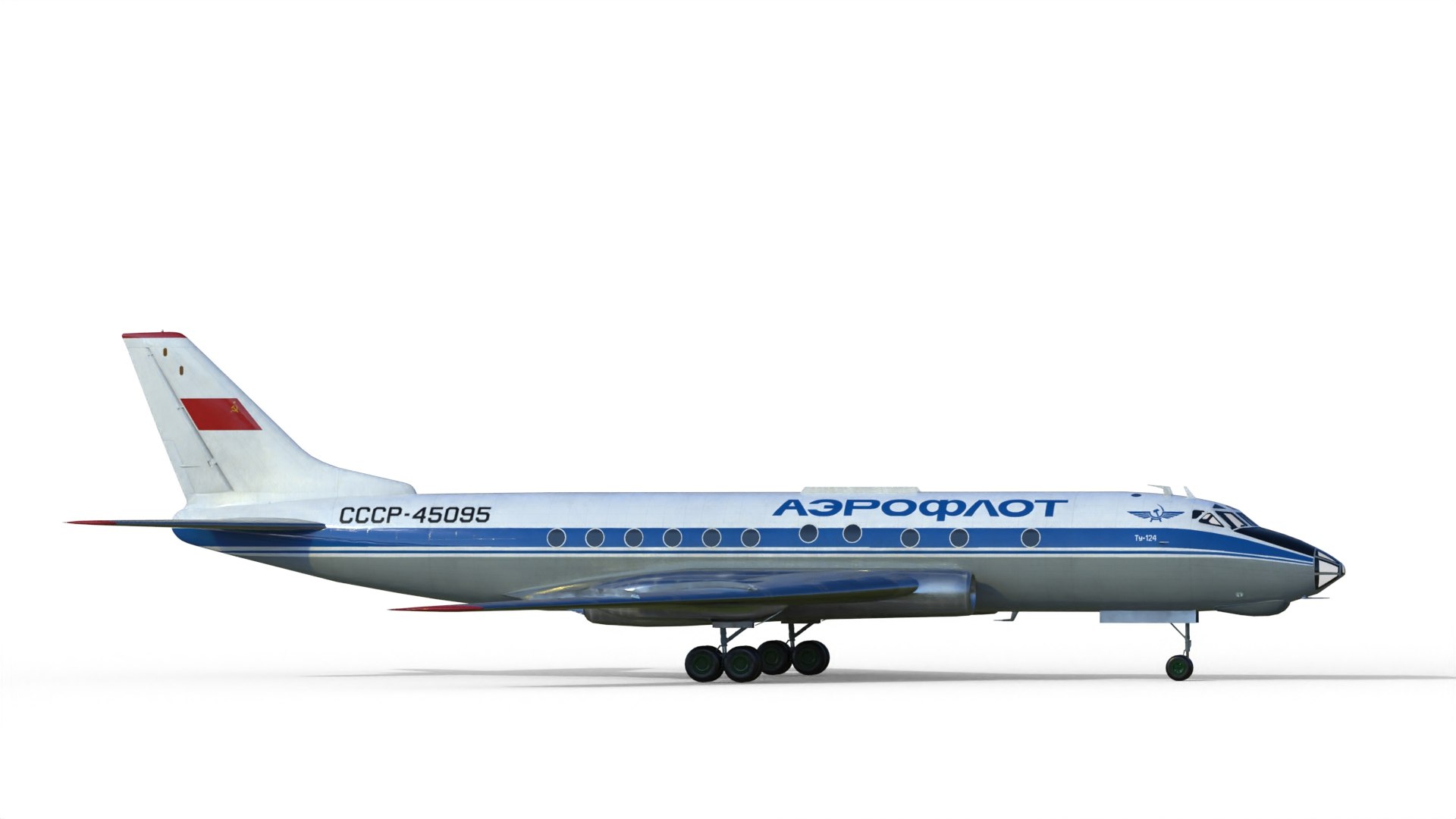 Tupolev Tu-124 Airliner Model - TurboSquid 2187728